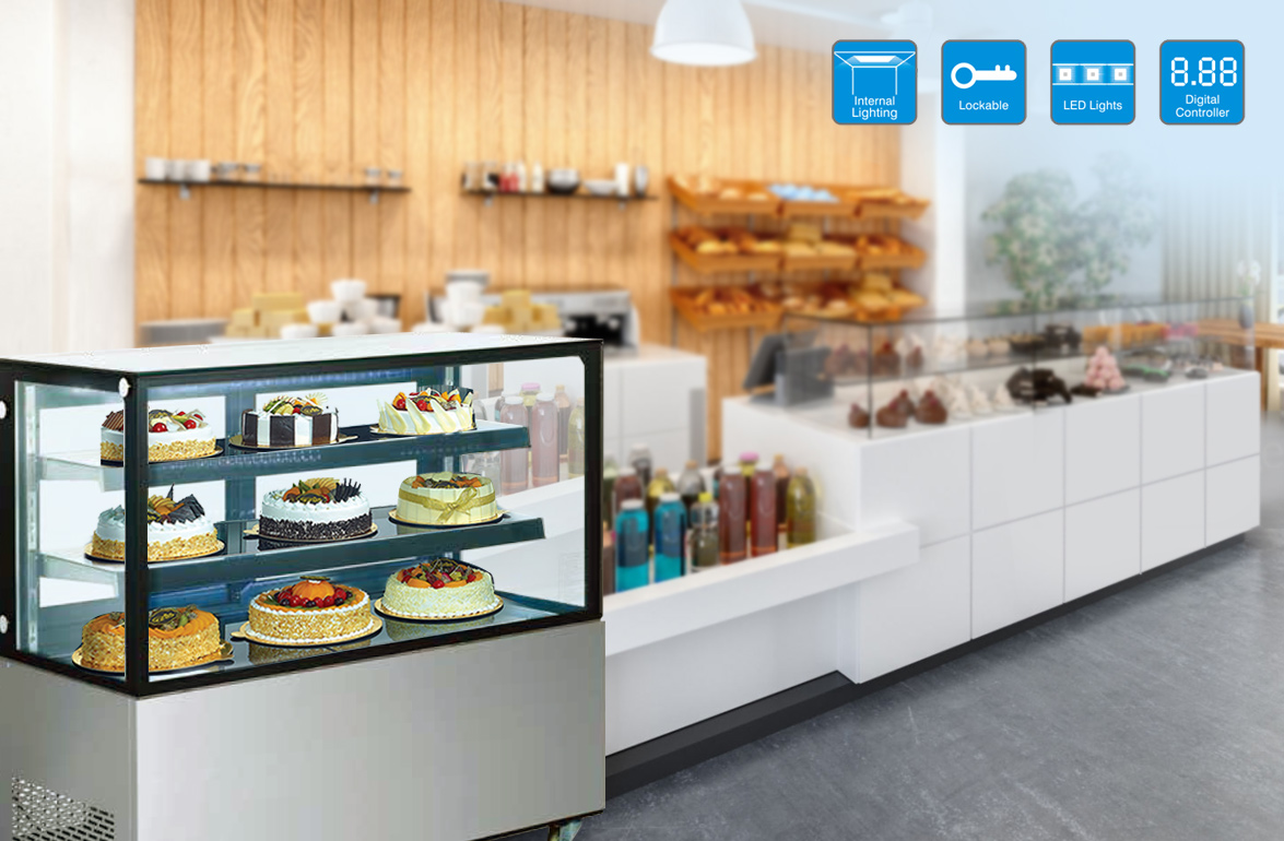 Commercial Bakery Shop Cake And Pastry Cooling Display Fridge Counters ...