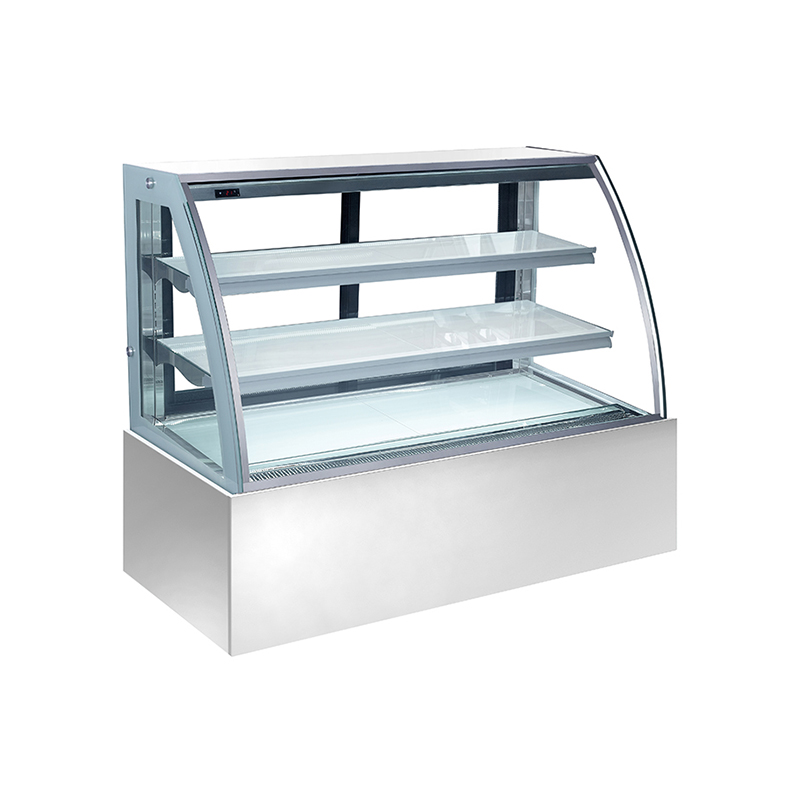 Commercial Curved Front Glass Cake And Pastry Display Refrigerator For ...