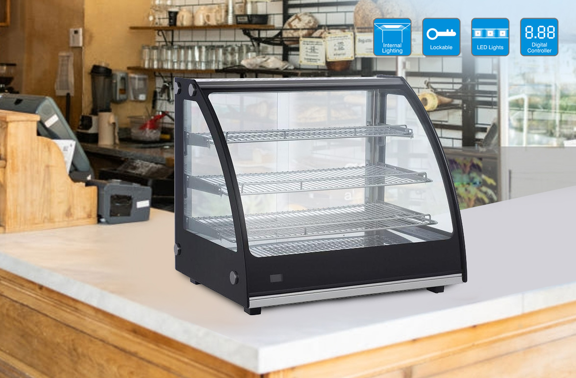 Commercial Bakery Countertop Hot Pastry Warmer Display Case Price