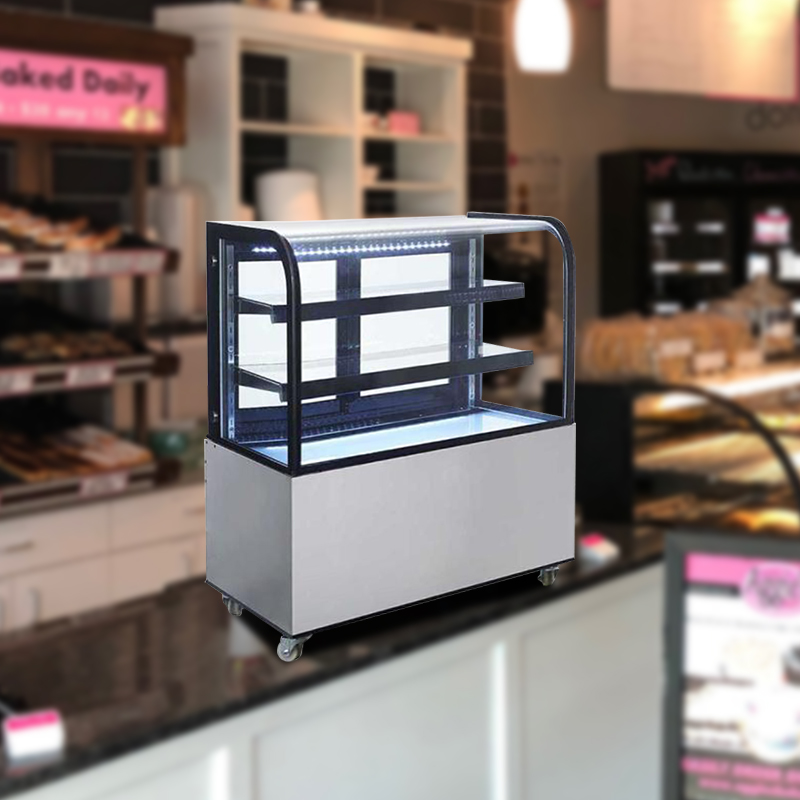 Commercial Doubel Layer Cake Display Fridge For Dessert Showing