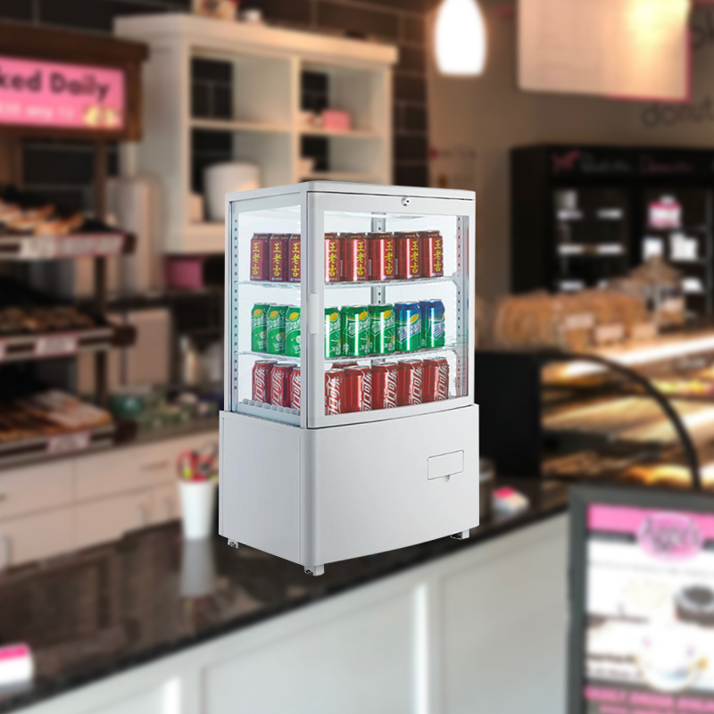 Commercial Four-side Glass Cake Small Display Fridge For Pastry Displaying