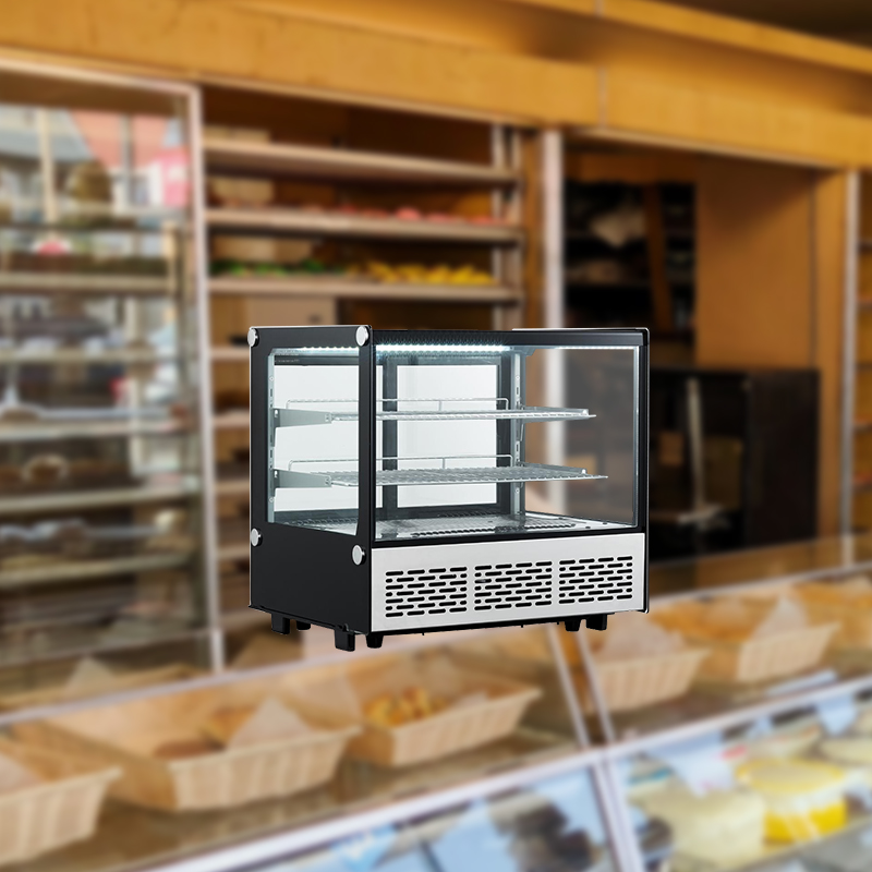 Commercial Rear Sliding Glass Door Cake Display Fridge For Countertop ...