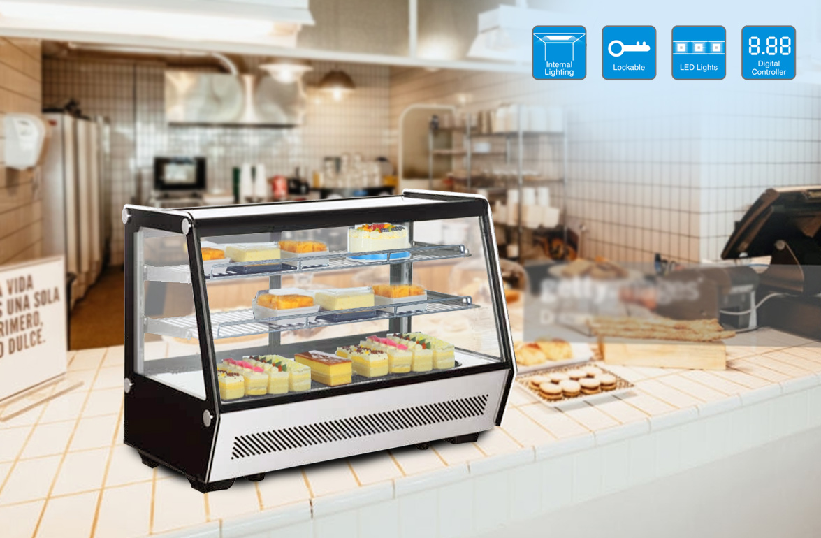 Commercial Bakery Cake And Pastry Glass Display Counter Cooler Fridge ...